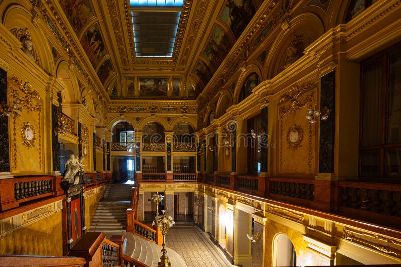 Lviv National Opera Interior Editorial Photography - Image of center ...