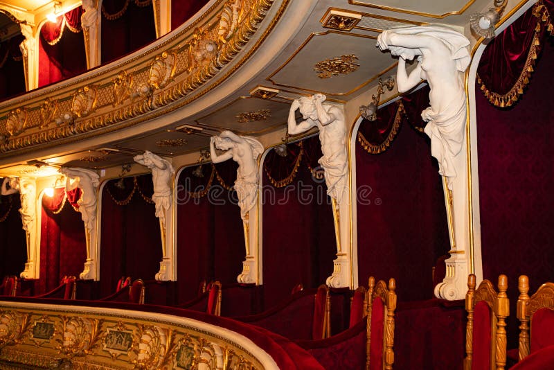 Lviv opera house interior editorial image. Image of interior - 211869500