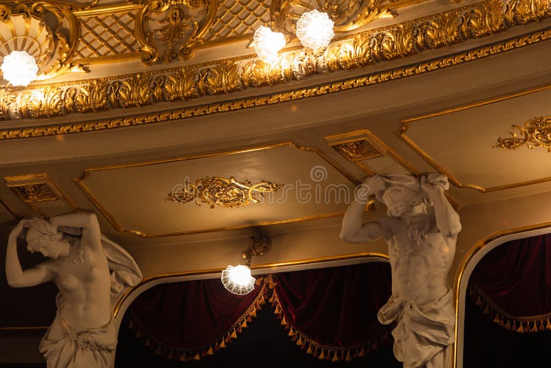 Lviv opera house interior editorial stock photo. Image of european ...