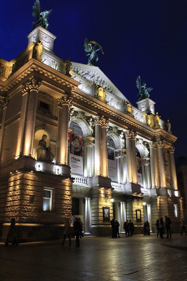 Lviv Opera House stock photo. Image of elegance, buildings - 65558038