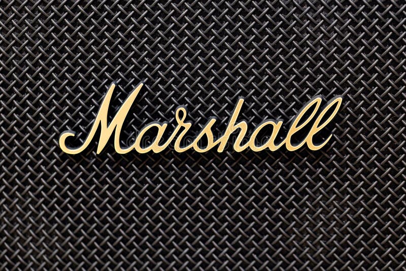 Lviv, Ukraine - April 8, 2025: Marshall Logo on Speaker Editorial ...