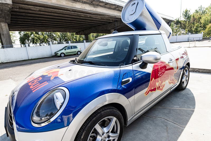 Red Bull Mini Cooper Car Editorial Stock Image Image Of Editorial 333241269
