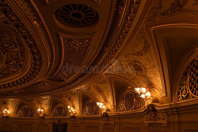 Lviv opera house interior editorial photography. Image of lvov - 301481302