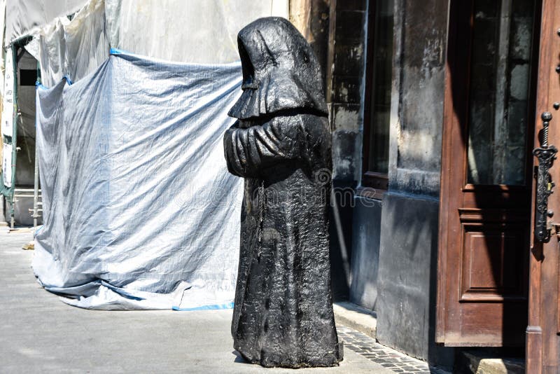 Gothic style priest statue editorial stock photo. Image of basilica ...