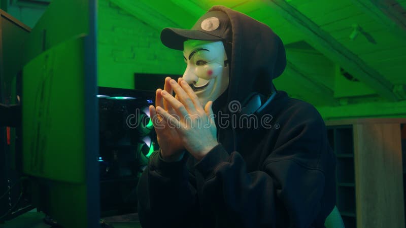 Lviv, Ukraine - June 03, 2024: Man Programmer Hacker Computer Pc Coding ...