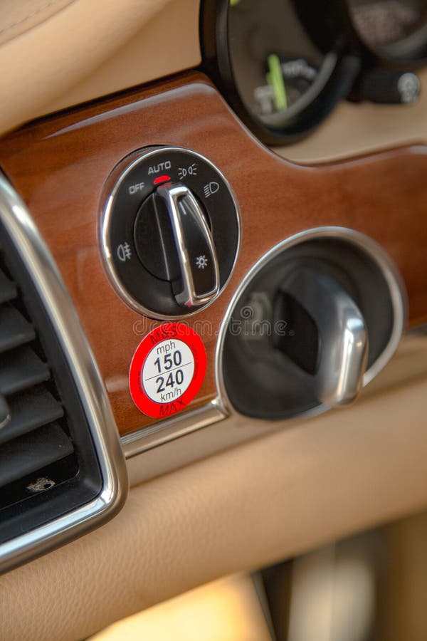 Lviv, Ukraine - May 19, 2018. the Air Conditioner Switch on the Control ...