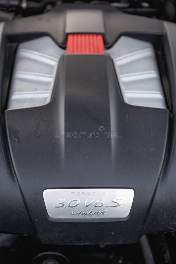 Lviv, Ukraine - May 19, 2018. Porsche Engine Cover. Editorial Image ...