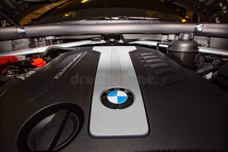 BMW X6 M50d Engine Compartment Editorial Photo - Image of editorial ...