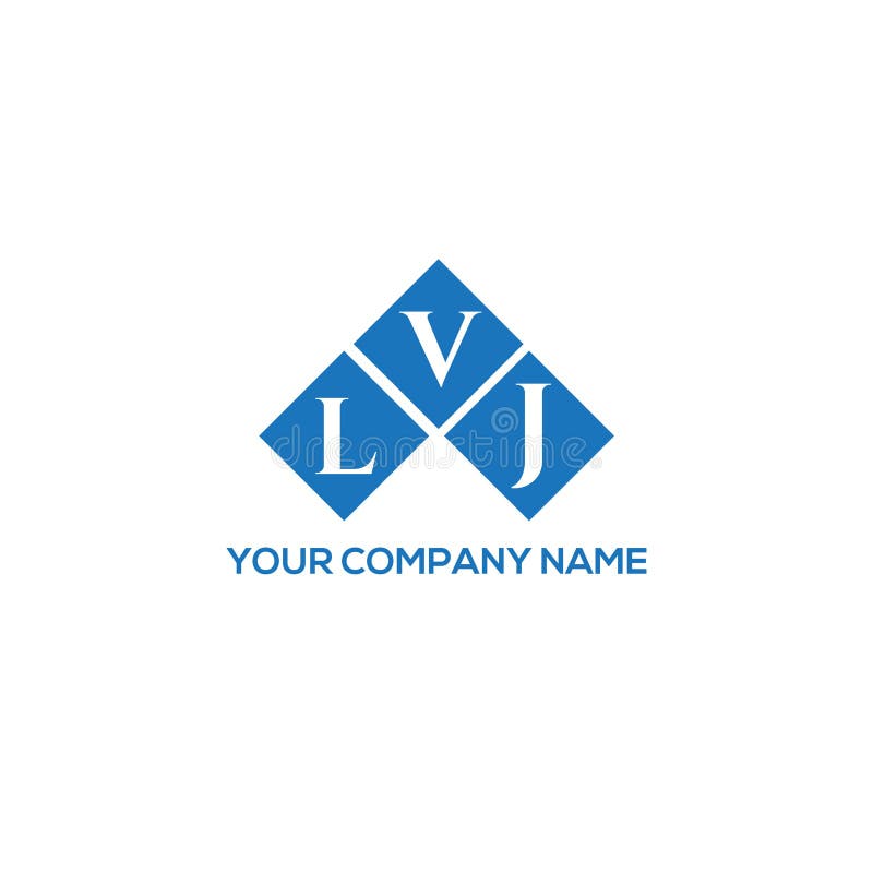 LVJ Letter Logo Design on White Background. LVJ Creative Initials ...