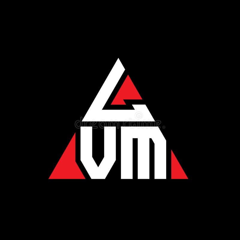 LVM Triangle Letter Logo Design with Triangle Shape. LVM Triangle Logo ...