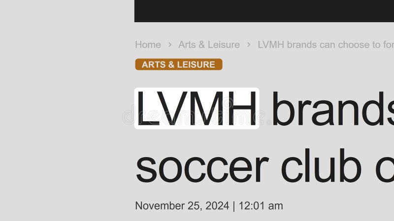 2024: LVMH, Headlines Fast Sequence Stock Footage - Video of goods ...