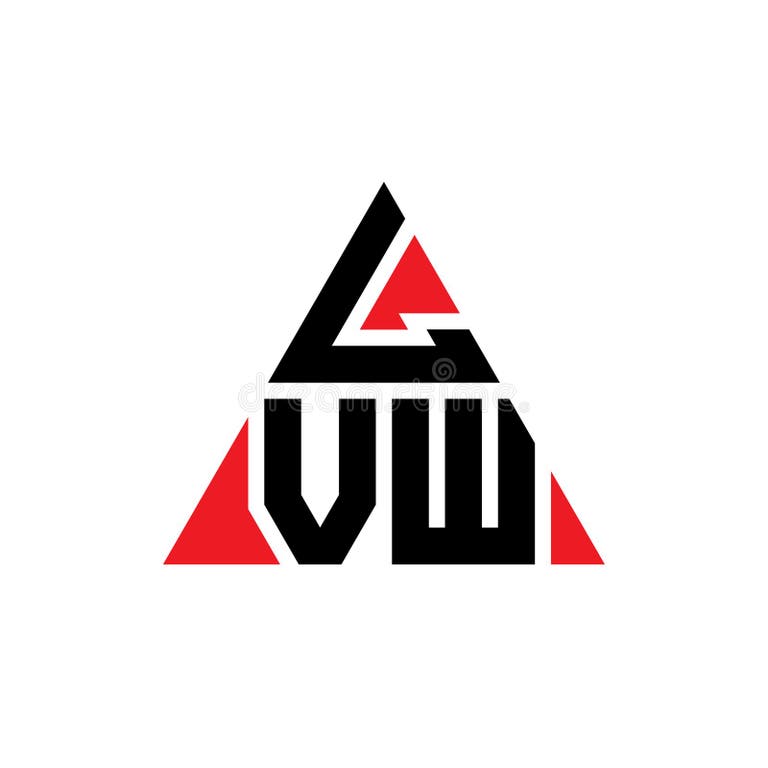 LVW Triangle Letter Logo Design with Triangle Shape. LVW Triangle Logo ...