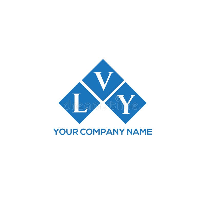 LVY Letter Logo Design on White Background. LVY Creative Initials ...