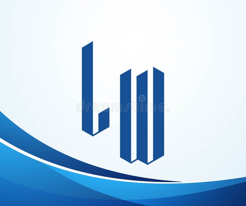 LW Alphabet Letter Logo Design Template Elements Stock Vector ...