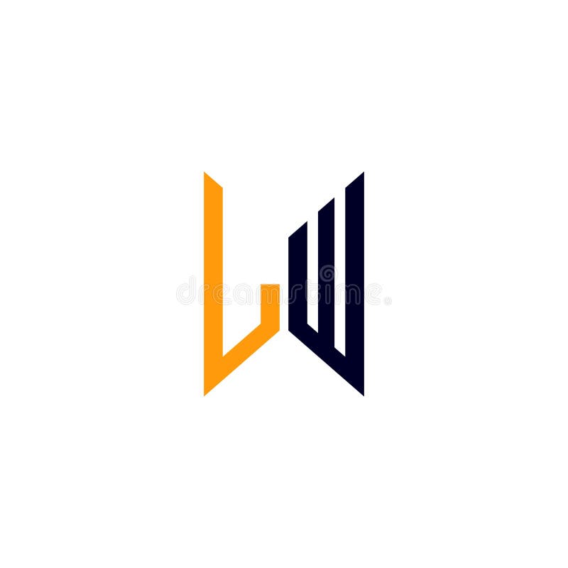 LW Letter Logo Creative Design with Vector Graphic, Stock Illustration ...