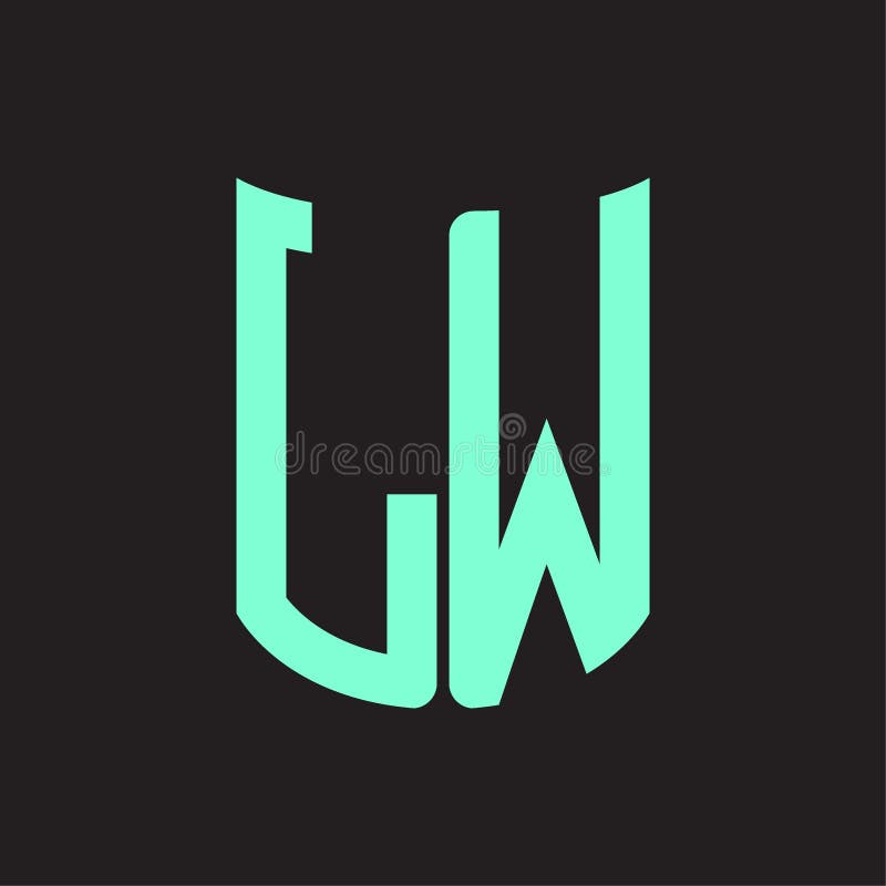 LW Logo Monogram with Ribbon Style Design Template Stock Vector ...