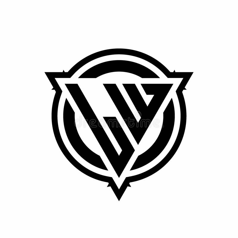 LW Circle Shape Letter Logo Design Stock Vector - Illustration of ...