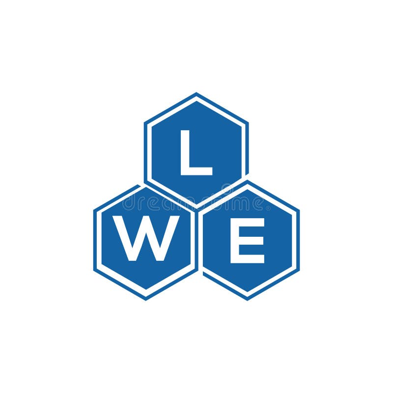 LWE Letter Logo Design on White Background. LWE Creative Initials ...
