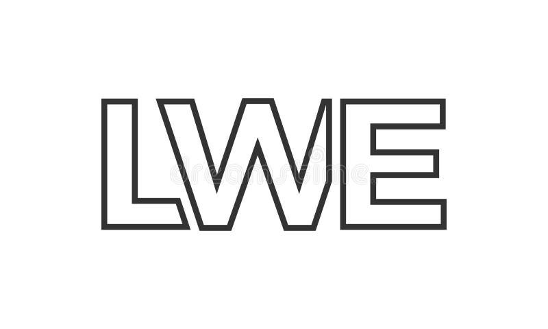 LWE Logo Design Template with Strong and Modern Bold Text. Initial ...
