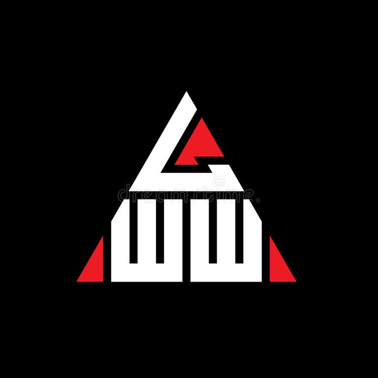 LWW Triangle Letter Logo Design with Triangle Shape. LWW Triangle Logo ...