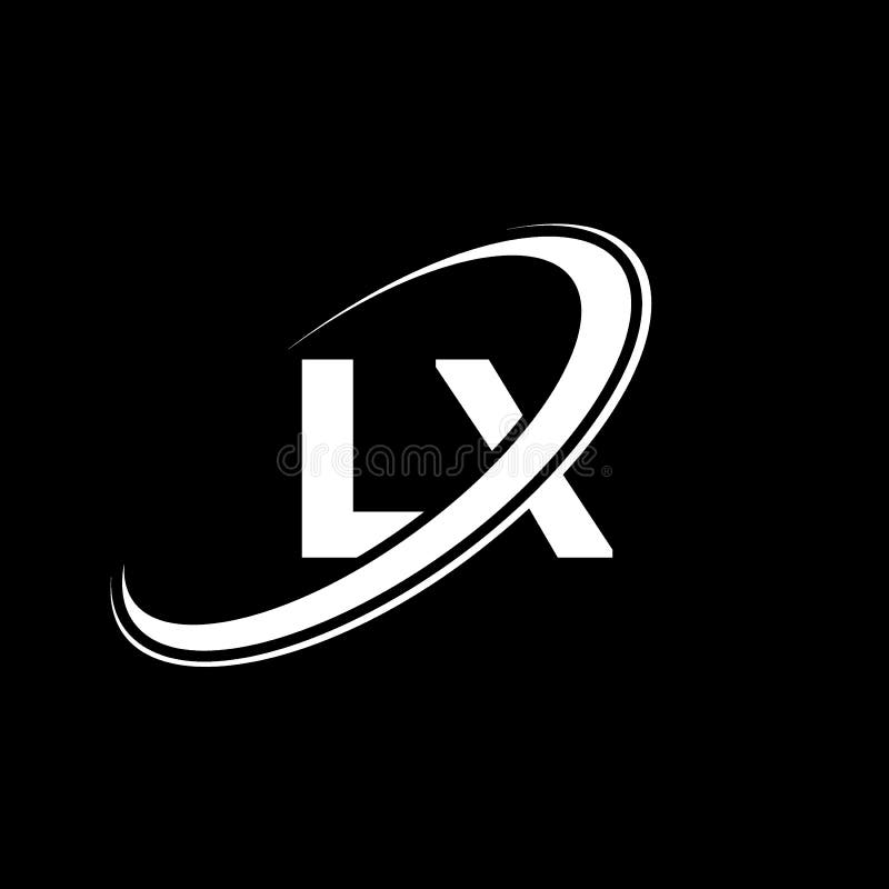LX L X Letter Logo Design. Initial Letter LX Linked Circle Uppercase ...