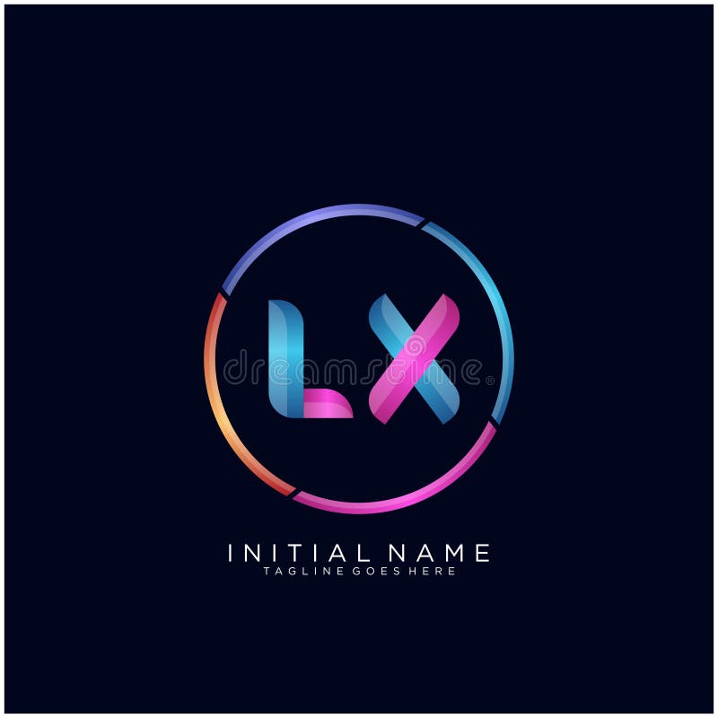 LX Letter Logo Icon Design Template Elements Stock Vector ...