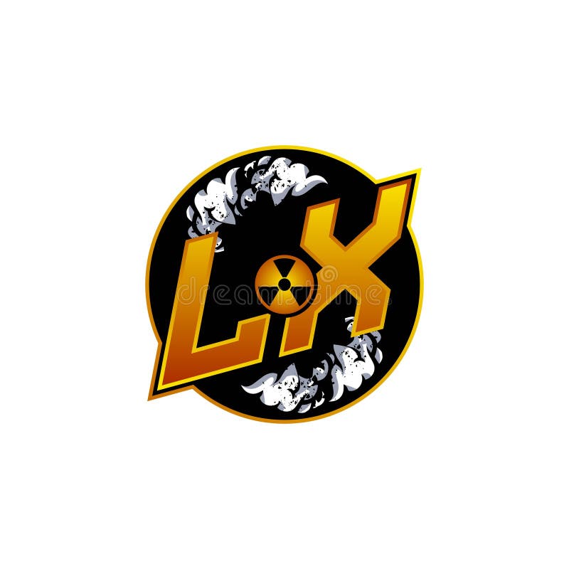 LX Logo Monogram ESport Gaming with Gas Shape Design Stock Vector ...