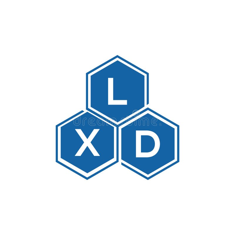 LXD Letter Logo Design on White Background. LXD Creative Initials ...