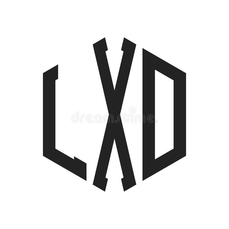 LXD Logo Design. Initial Letter LXD Monogram Logo Using Hexagon Shape ...