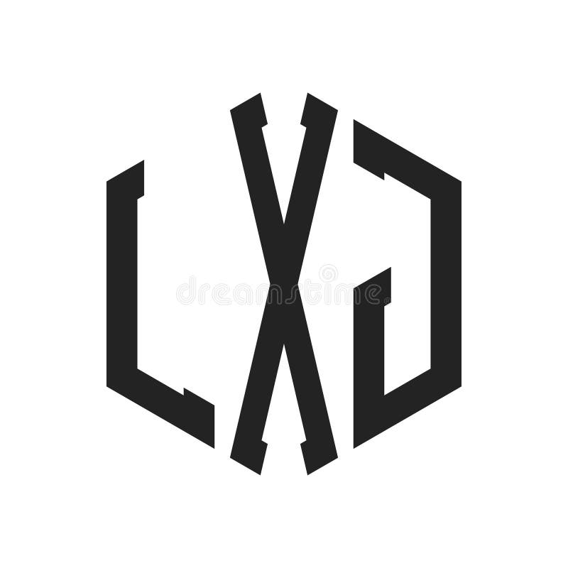 LXJ Logo Design. Initial Letter LXJ Monogram Logo Using Hexagon Shape ...