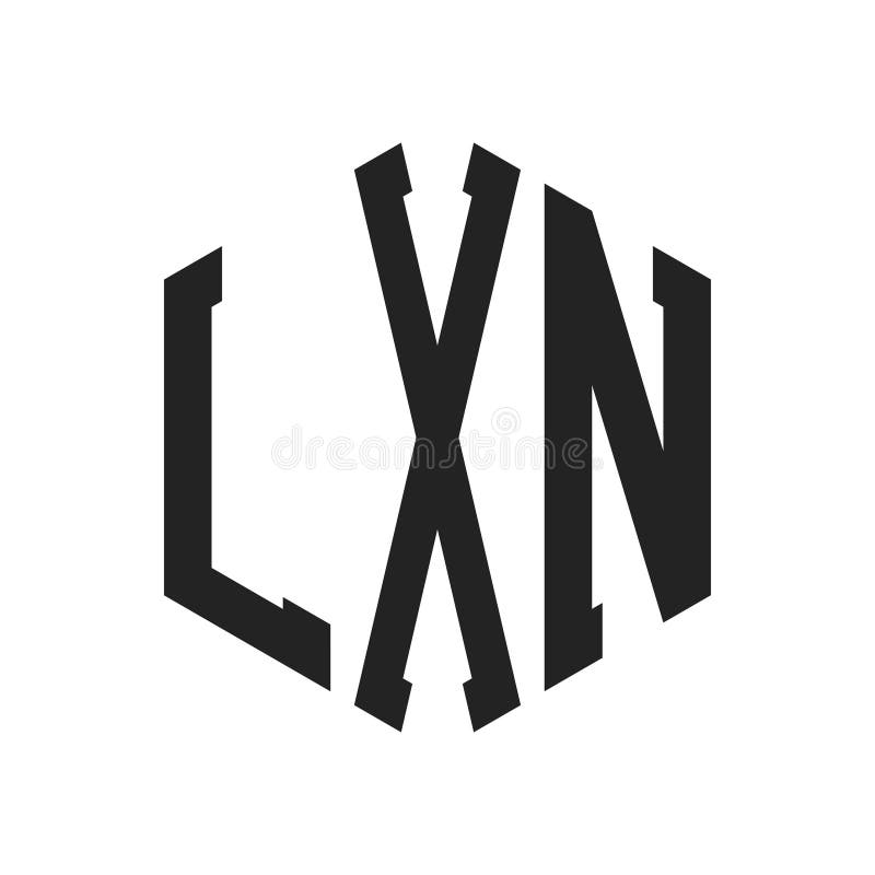 LXN Logo Design. Initial Letter LXN Monogram Logo Using Hexagon Shape ...