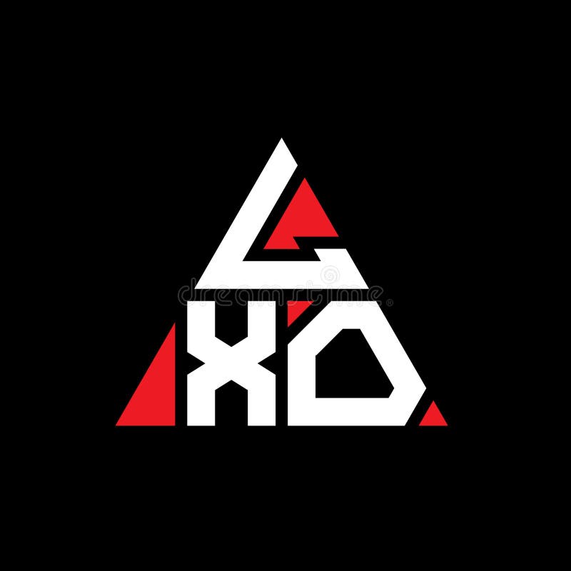 LXO Triangle Letter Logo Design with Triangle Shape. LXO Triangle Logo ...
