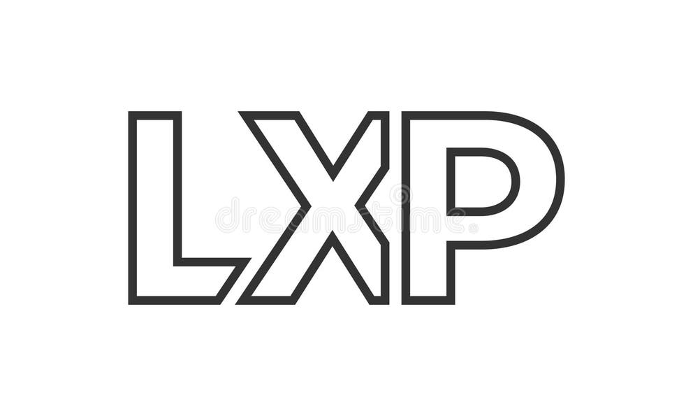 LXP Logo Design Template with Strong and Modern Bold Text. Initial ...