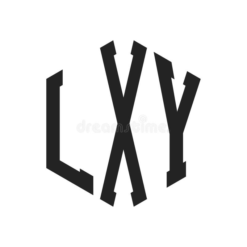 LXY Logo Design. Initial Letter LXY Monogram Logo Using Hexagon Shape ...