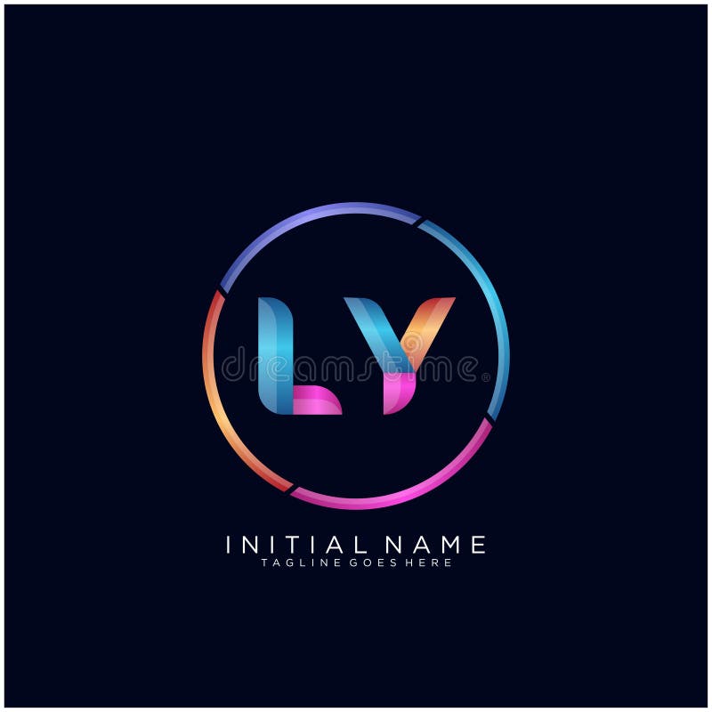 LY Letter Logo Icon Design Template Elements Stock Vector ...