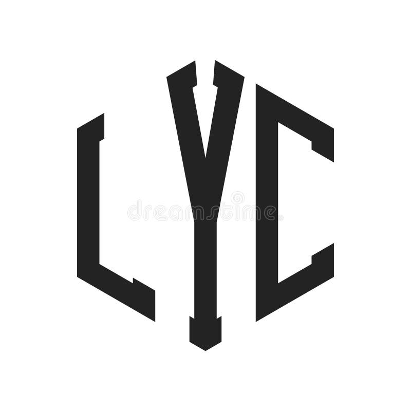 LYC Logo Design. Initial Letter LYC Monogram Logo Using Hexagon Shape ...