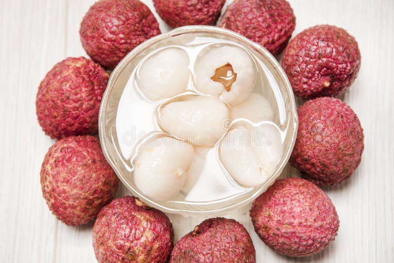Lychee Casing in the Cup and Fruit. Stock Photo - Image of vegetarian ...