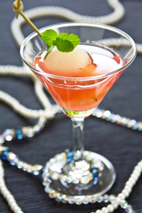 Lychee cocktail stock photo. Image of juice, decorated - 25329426