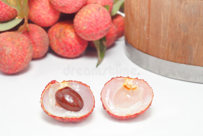 Lychee. stock image. Image of chopped, juice, asian, organic - 41862757