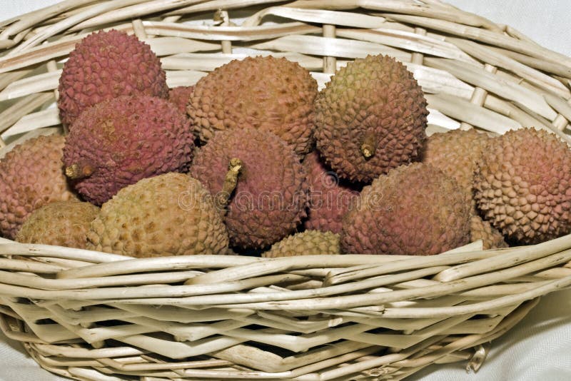 Lychee in basket stock image. Image of food, diet, foodstuff - 17718487