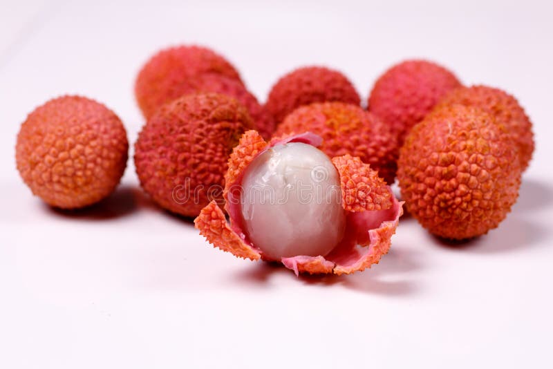 Lychee Fruit, Which Is Called Chinese Plum Stock Photo - Image of plum ...