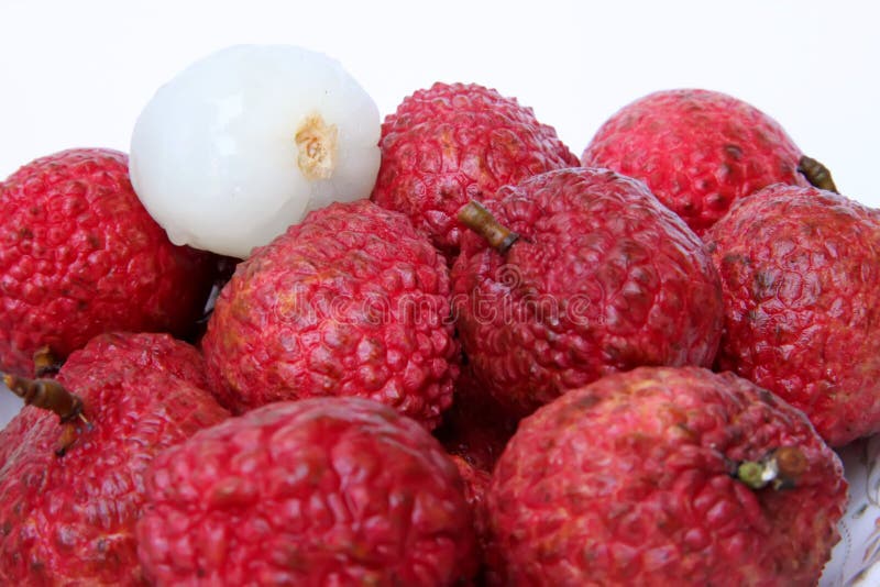 Lychee fruits stock image. Image of peeled, leechi, laichee - 9436793