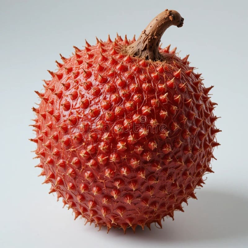 Lychee with Its Rough Red Shell Stock Illustration - Illustration of ...