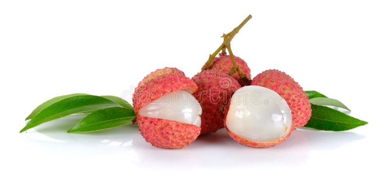 Litchi fruit stock image. Image of delicious, juicy, leaves - 25228219