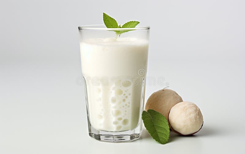 Lychee Milkshake Juice Transparent Background Stock Illustration ...