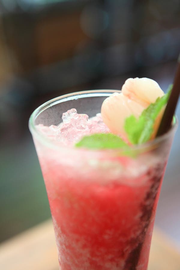 Lychee mocktail drink stock photo. Image of drink, beach - 141579754