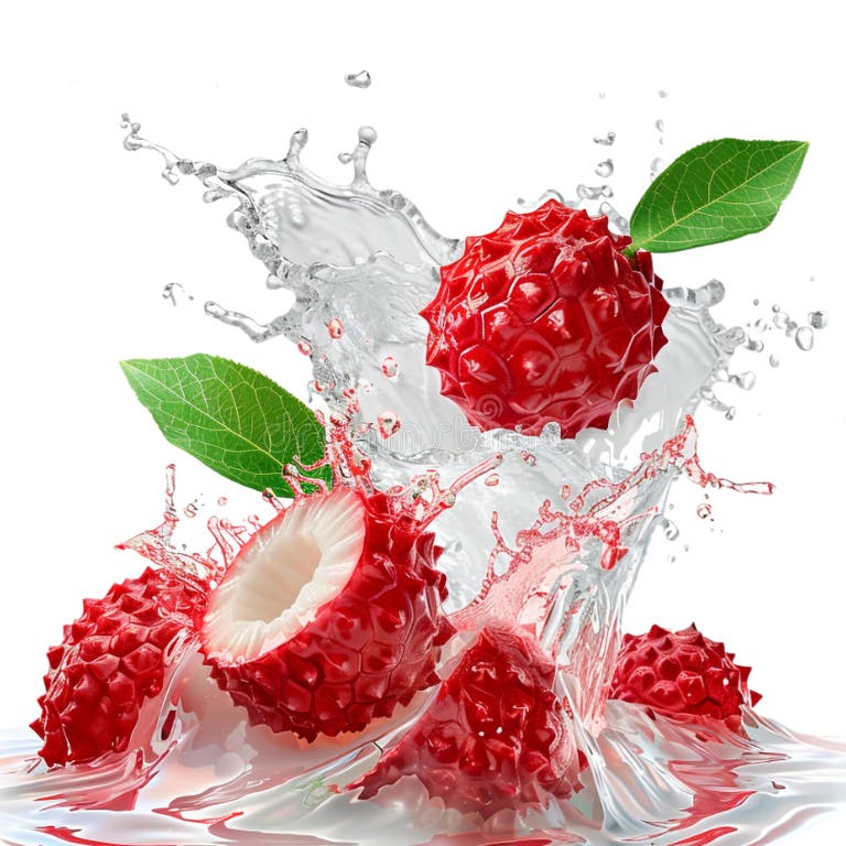 Lychee Splash on Transparent Background - Ai Generated Stock ...