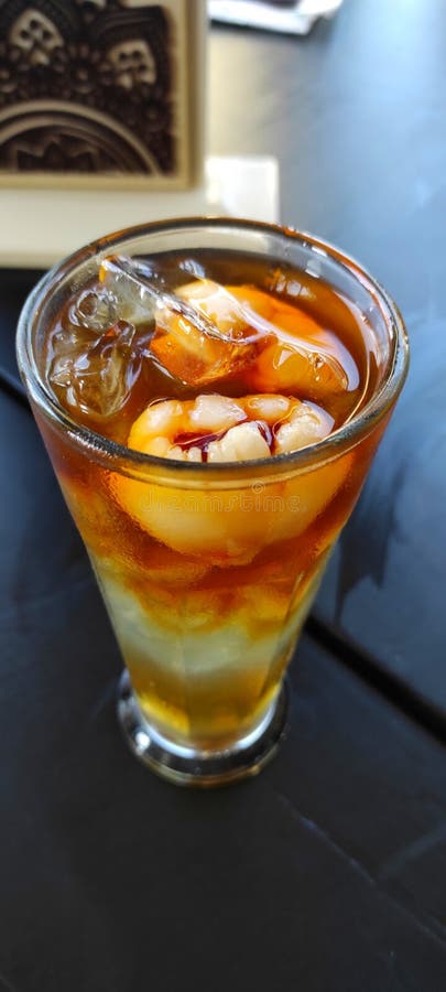 Lychee Tea Drinks are Available at the Utama Raya Cafe, Indonesia Stock ...