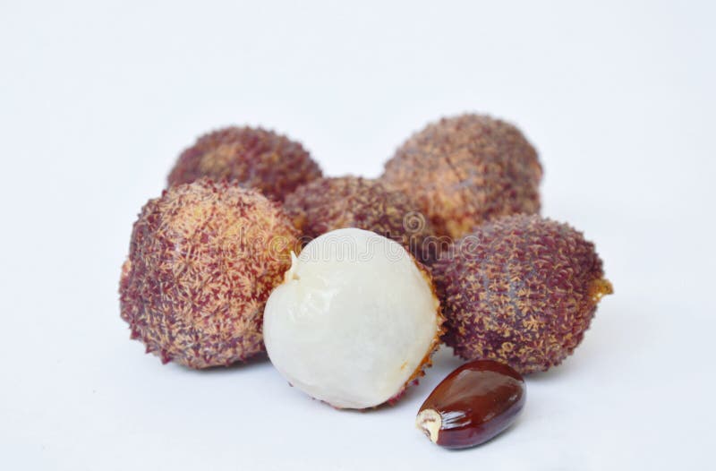 Lychee peel out on dish stock photo. Image of goods, food - 55718706