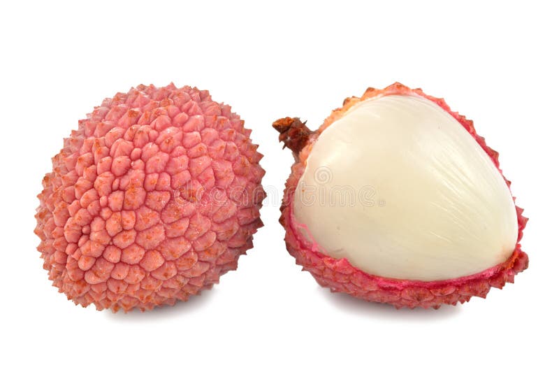 Lychee on a White Background Stock Image - Image of white, lychee: 30586047